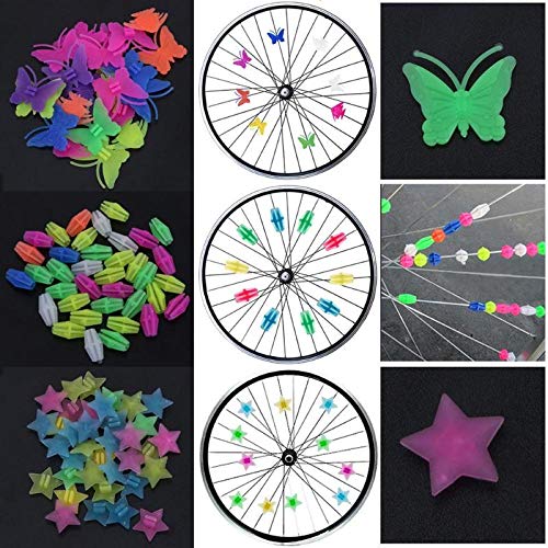 Yitaocity 135Pcs Multicolour Kids Bicycle Spoke Dokey Beads Different Designs Cute Biking Wire Beads Accessories Decorations for Kids