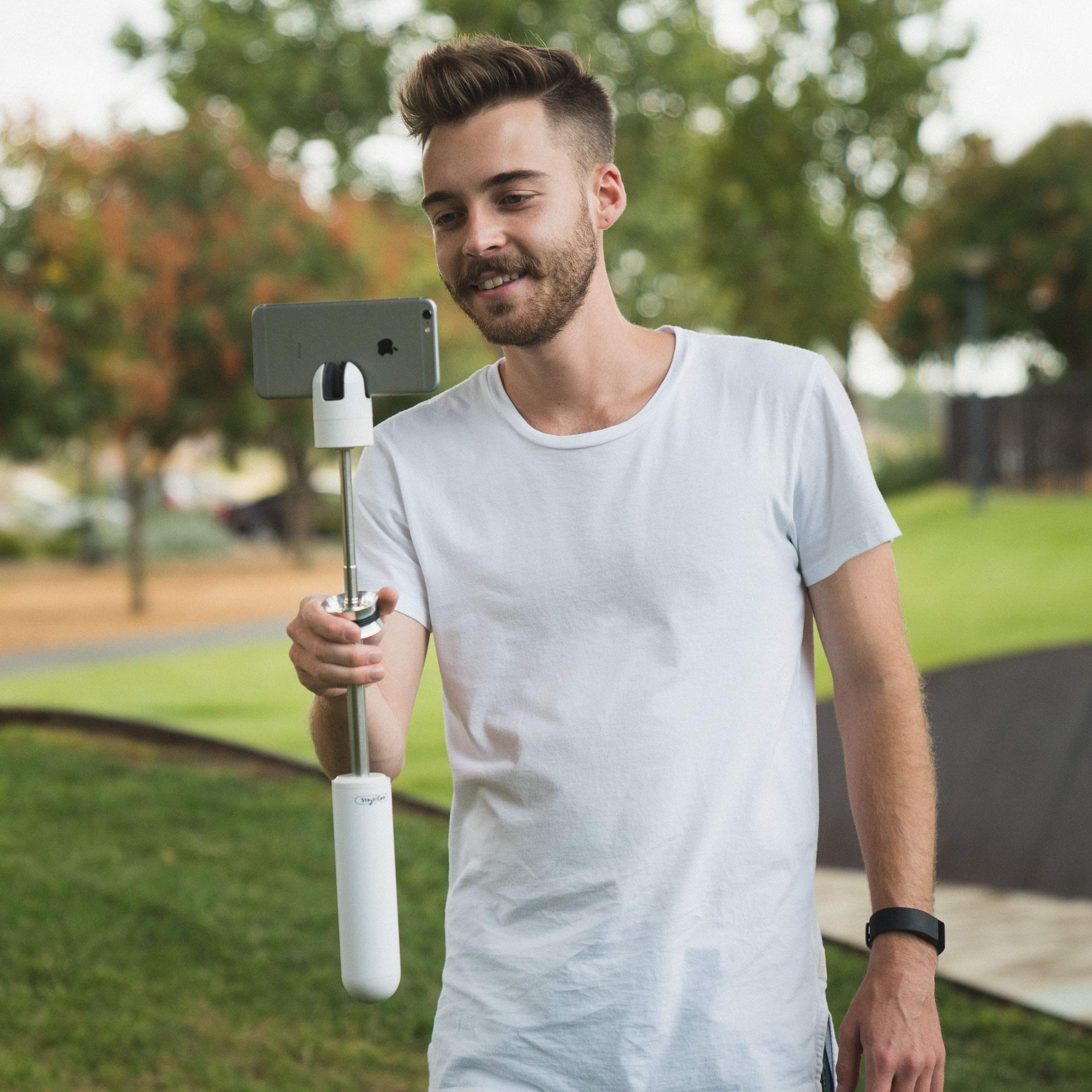 StayblCam Smartphone Gimbal and Video Stabilizer - Compatible with All iPhone, Galaxy, Foldables, and GoPro. Only Smartphone Gimbal That Also Works with 360 and VR Cameras