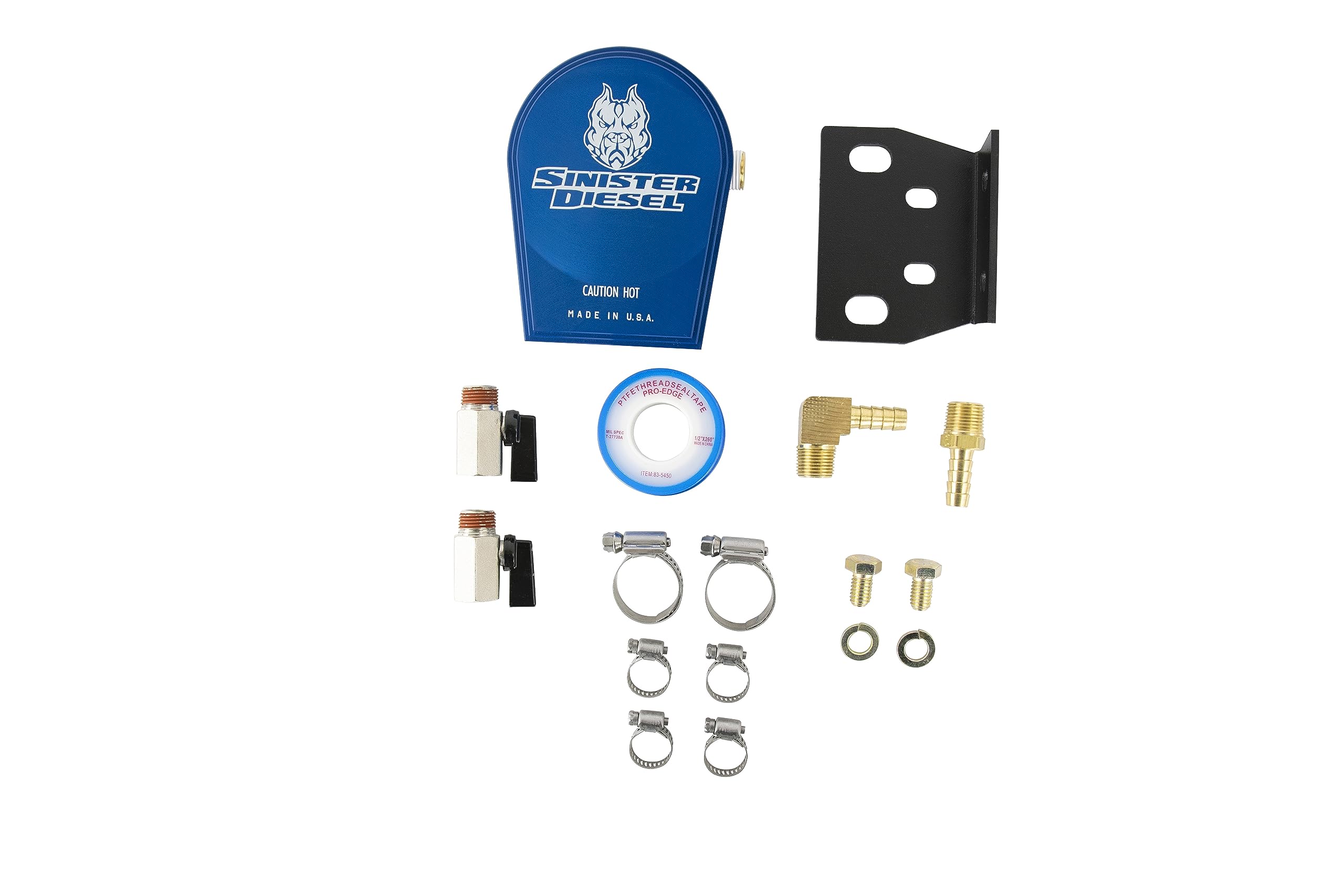 Sinister Diesel Coolant Filtration System Kit (SD-COOLFIL-6.4-W) for Ford Powerstroke 2008-2010 6.4L Diesel with All Hardware - No Drilling Or Part Removal Required β Easy Installation