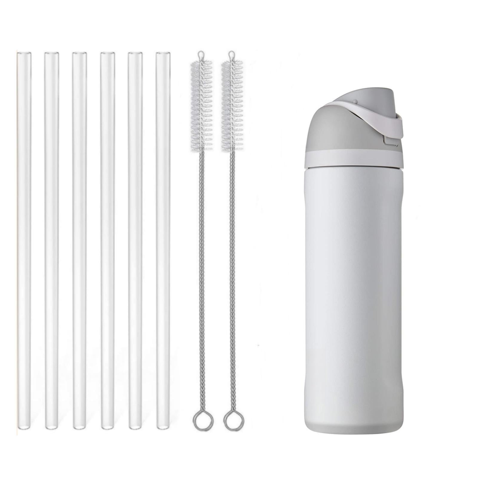 Replacement Straws for Owala,Reusable Drinking Straw with Straw Cleaner Brush,Food Grade Bpa Free Clear Straw for Owala Water Bottle 24oz 32oz