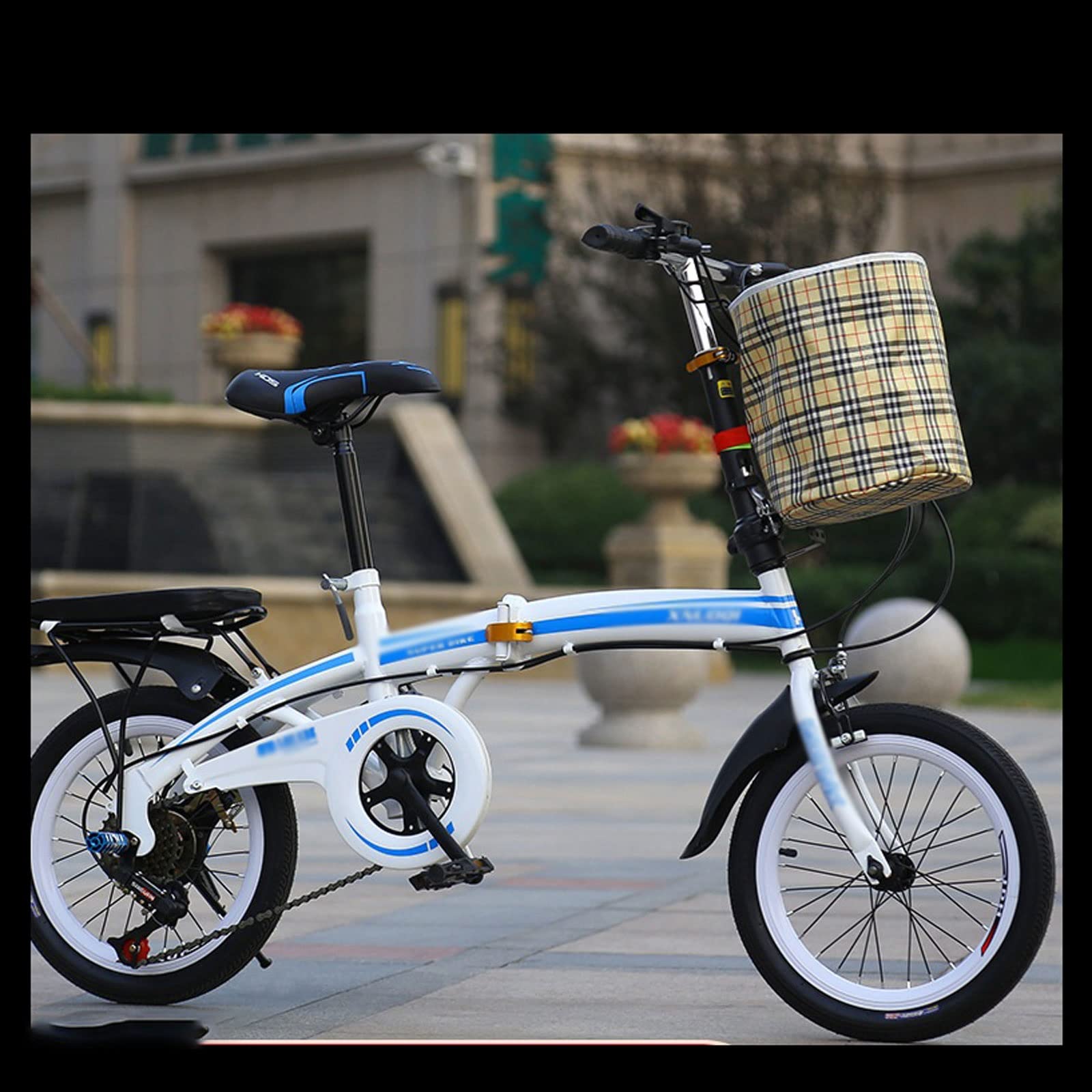 Wonzoneddzxc Electric Bicycles Folding Bike 20 inch for Double Disc Brake Portable Mini Bicycle Foldable Road Bike (Size : Small)