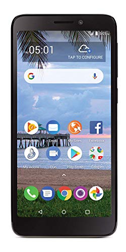 TracFone Carrier-Locked TCL A1 4G LTE Prepaid Smartphone - Black - 16GB - Sim Card Included - CDMA