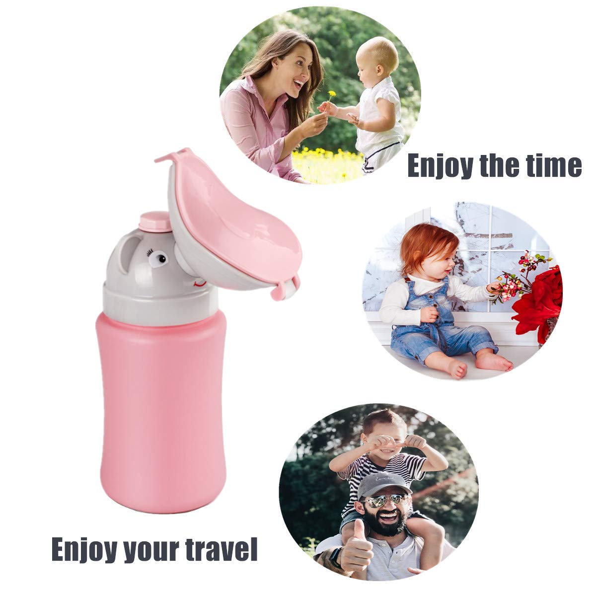 Tocypho Upgrade Portable Emergency Urinal Potty Toilet Pee Training Cup for Baby Child Girl Used for Kid Potty Pee Training and Camping Car Travel