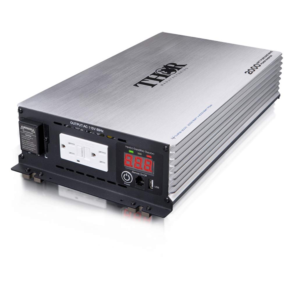 THOR MANUFACTURING - 5000 Watt Pure SINE Wave Inverter 12V with USB