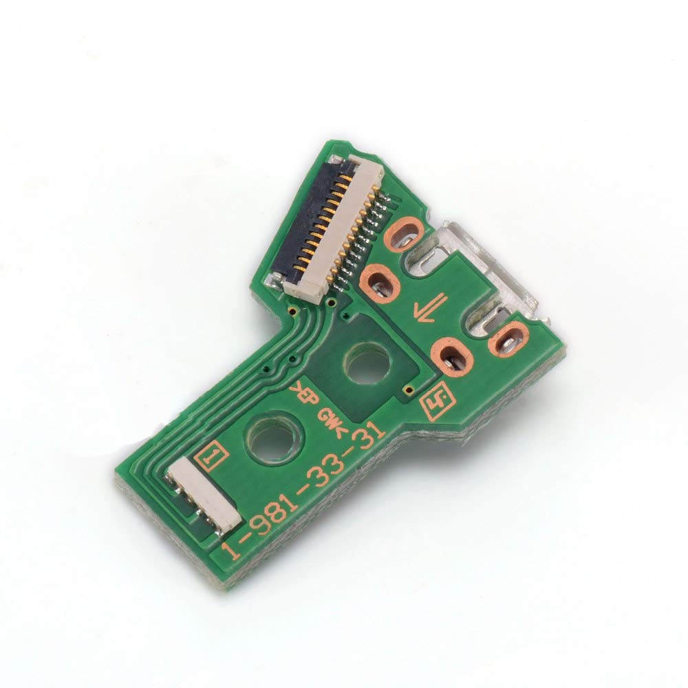 Replacement USB 12pin Charging Port Socket Triangle Board Charger PCB Board with 12pin Flex Ribbon Cable for Playstation 4 JDS-040 PS4 040 Controller
