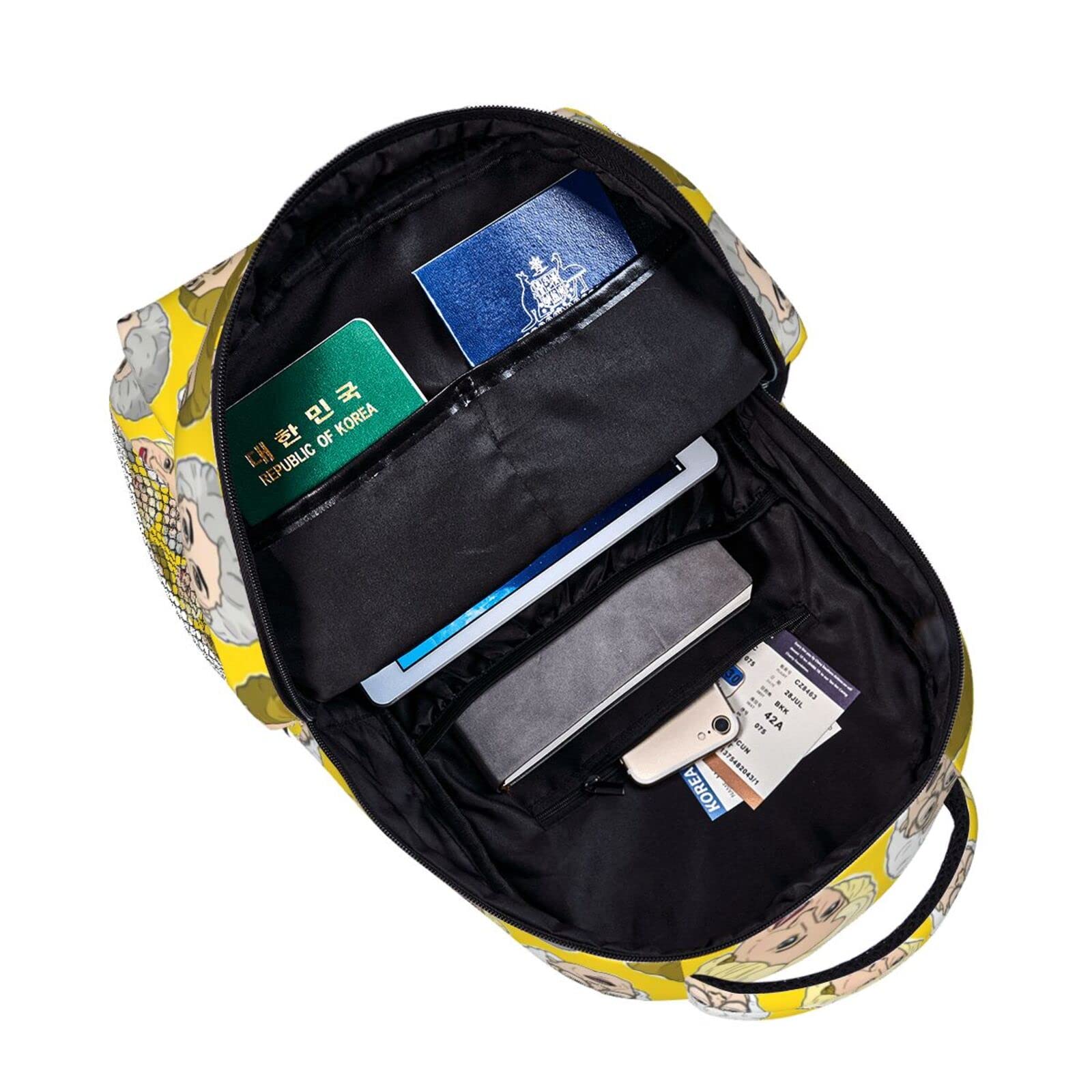 Ycivpoh Golden Backpack Versatile and Durable Double-Shoulder Backpack for Outdoor 16 in