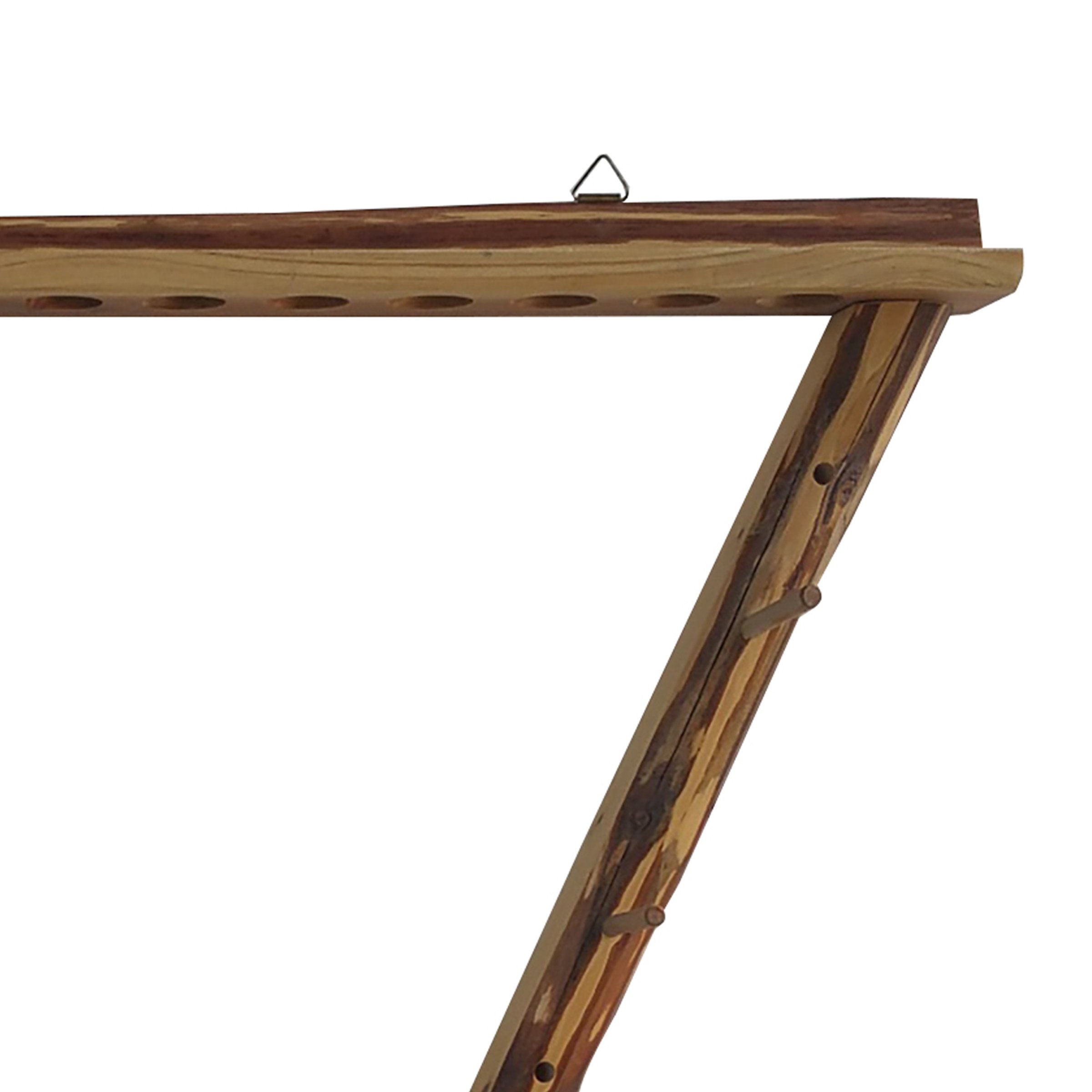 Rush Creek Creations Rustic 2 Compound Bow - 12 Arrow Wall Storage Rack - 5 Minute Assembly - Handcrafted , 31.5β L x 5β W x 32.75β H