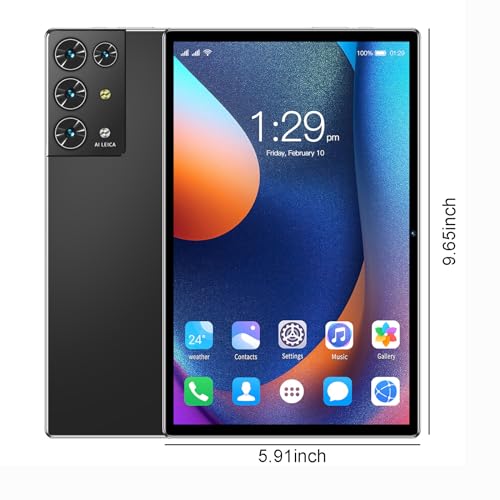 YLOMAY 10.1" Android 12Tablet PC, 4GB+64GB ROM/256G Expandable Computer Tablets, 10 Core IPS HD Ultra-Thin Screen| 2.4G+5G WiFi Bluetooth| Dual SIM Voice Calls GPS 13MP CamerasĀ