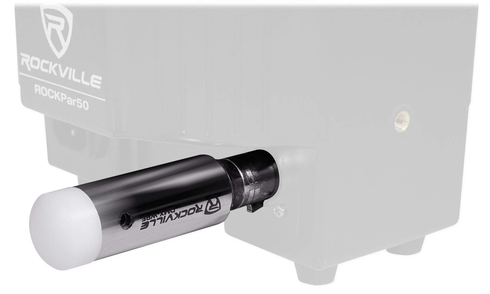 Rockville 2.4GHZ Wireless DJ Receiver w/ 9 Hour Rechargable Battery (DMX-WRE),Black