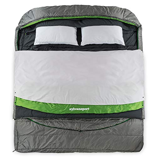 SylvanSport Cloud Layer Sleeping Bag for Adults - Adjustable Layers for 3-4 Season use - Integrated Cotton Sheet
