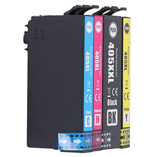 YEmirth 4PCS Ink Cartridge Smooth Output BK C M Y Printer Ink Cartridge Set for Workforce Pro WF 3820DWF
