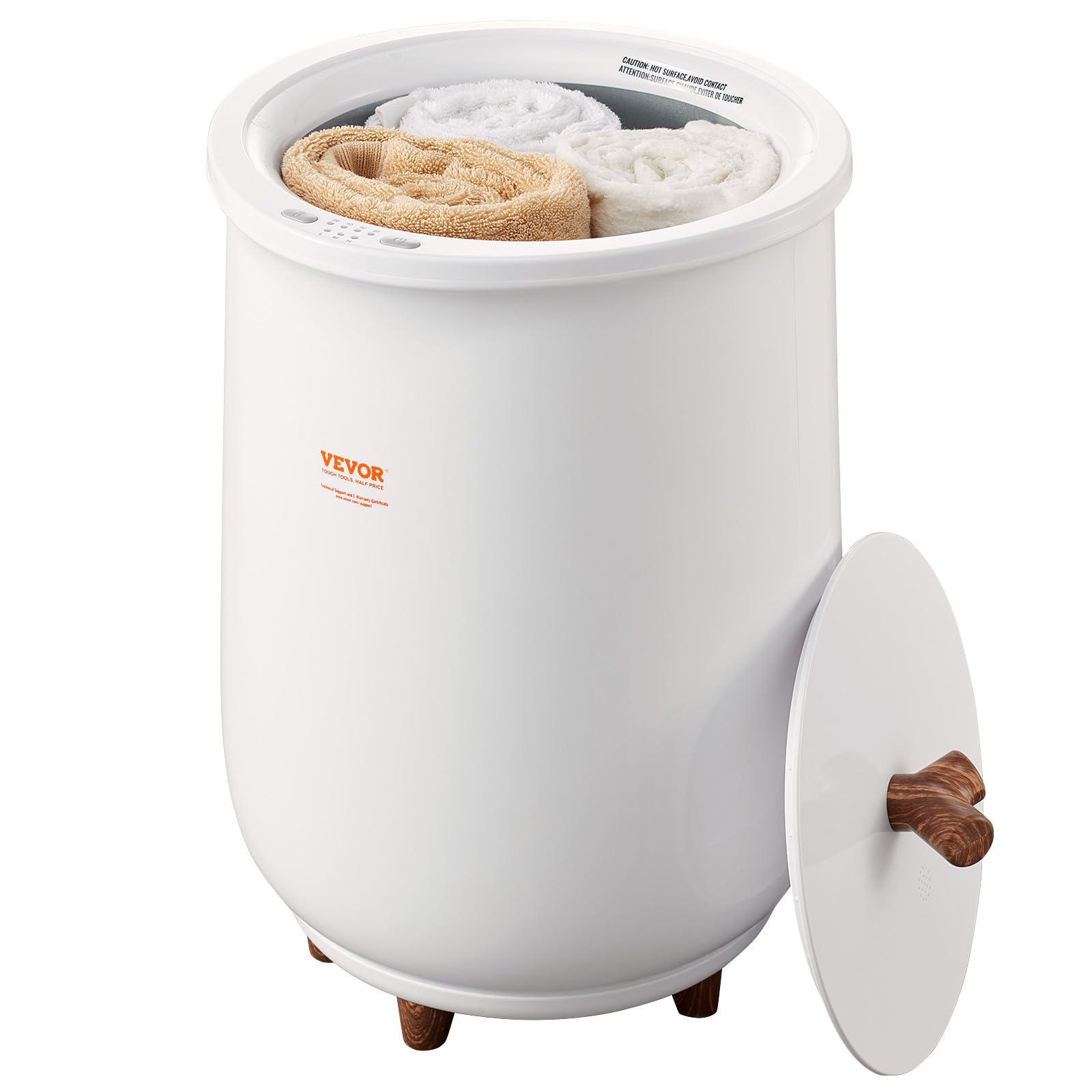 VEVOR Towel Warmer Bucket, 20L Large Towel Warmer for Bathroom, Auto Shut Off Towel Heater with 4-Level Timer Fits up to Two 40"x70" Oversized Towels, Bathrobes, Blankets, ETL & FCC Certified