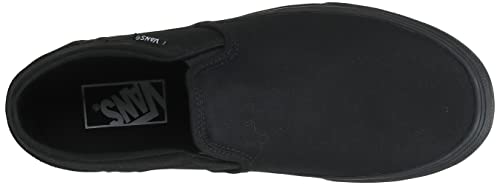 Vans Women's Asher Platform Sneaker, Canvas Black Black, 6