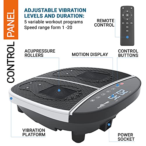 Vibra Pro Slim M1 Foot Circulation Machine with Acupressure Heads Used for Back, Leg, Calves Power Acupressure with Remote