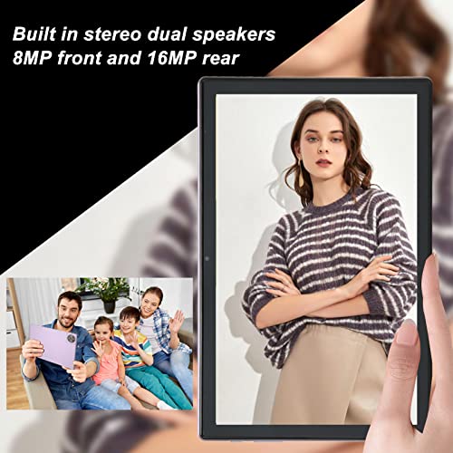 Yoidesu 10.1 Inch Tablet for Android 12, 8 Core CPU, 8GB RAM 256GB ROM, 5G WIF, 4G Tle, 1960x1080 FHD, Front 8MP Rear 16MP, 7000mAh, Calling Tablet,
