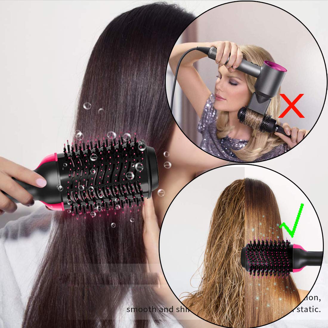 Travel Case for Hair Dryer Brush Portable Lightweight Hard Carrying Case Storage Bag (Not Include Hot Air Brush)