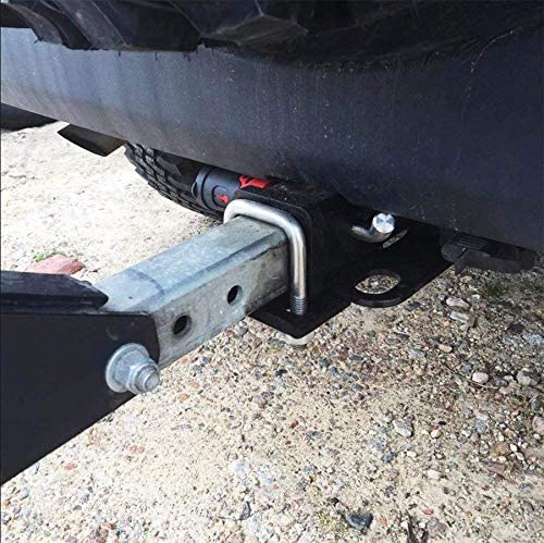 Spurtar Hitch Tightener for 1.25" and 2" Hitches, Anti Rattle Hitch Tightener Extender Wobble Stop & Quiet Lock Down U-Bolt Heavy Duty Anti-Rust 304 Stainless Steel Quick Easy Installation - Black