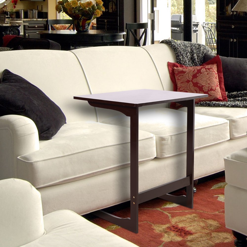 Simply-Me Sofa Side Table Bamboo Snack Table Couch Coffee End Table Desk Side Table Bed Side Table Home Office Modern Furniture,Coffee
