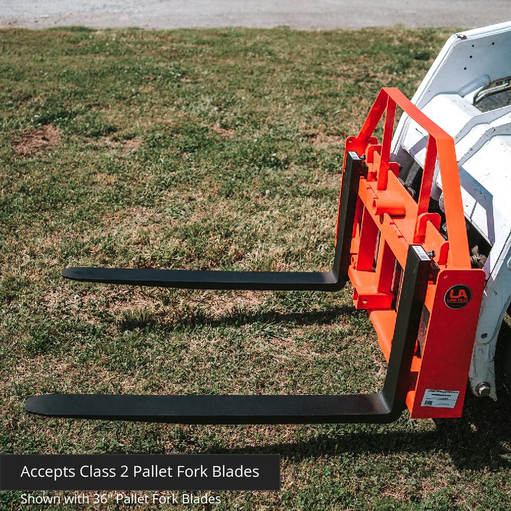 Titan Attachments UA USA Made Orange Pallet Fork Frame Attachment, 42†Fork Blades, Rated 4,000 LB