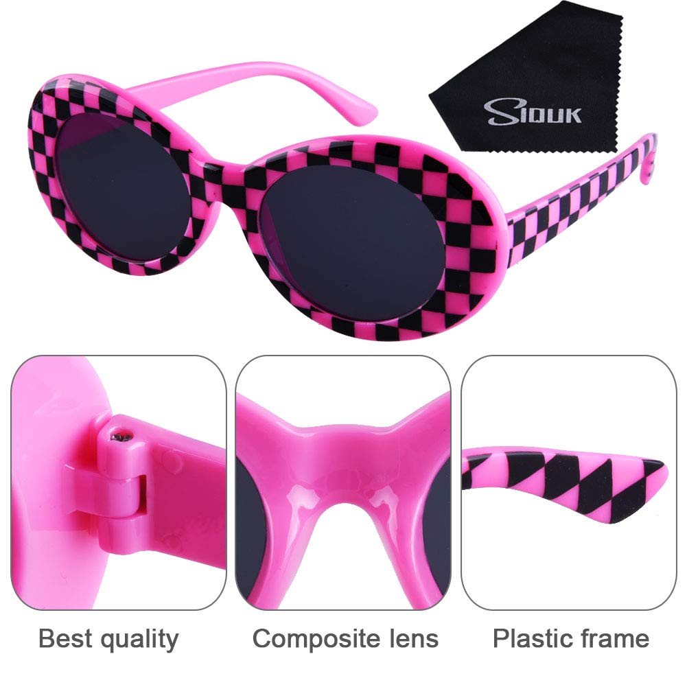 SIQUK 22 Pairs Retro Clout Oval Goggles 22 Colors Retro Kurt Mod Sunglasses