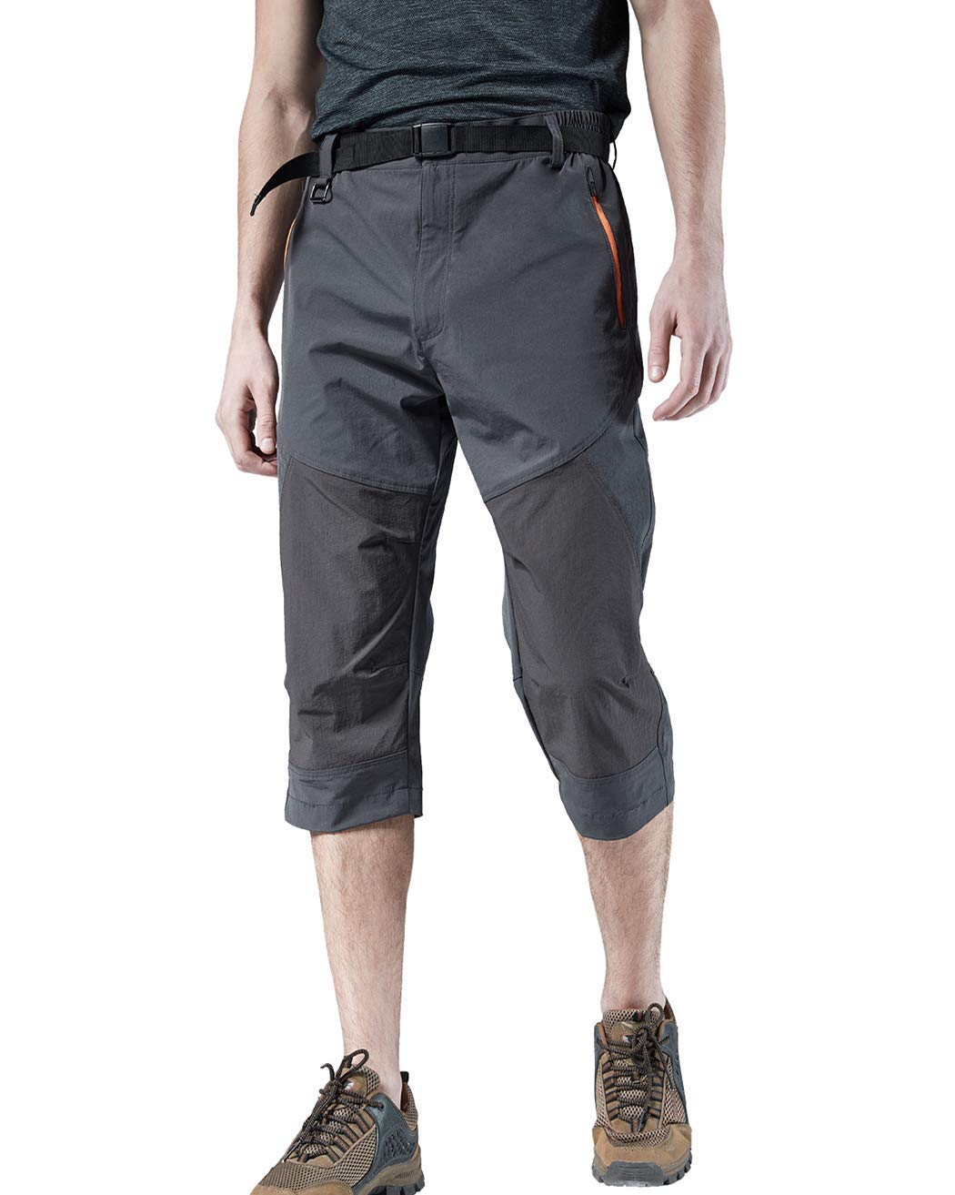 Vcansion Men's Quick Dry Summer Lightweight Sports Casual Cargo Shorts Grey M