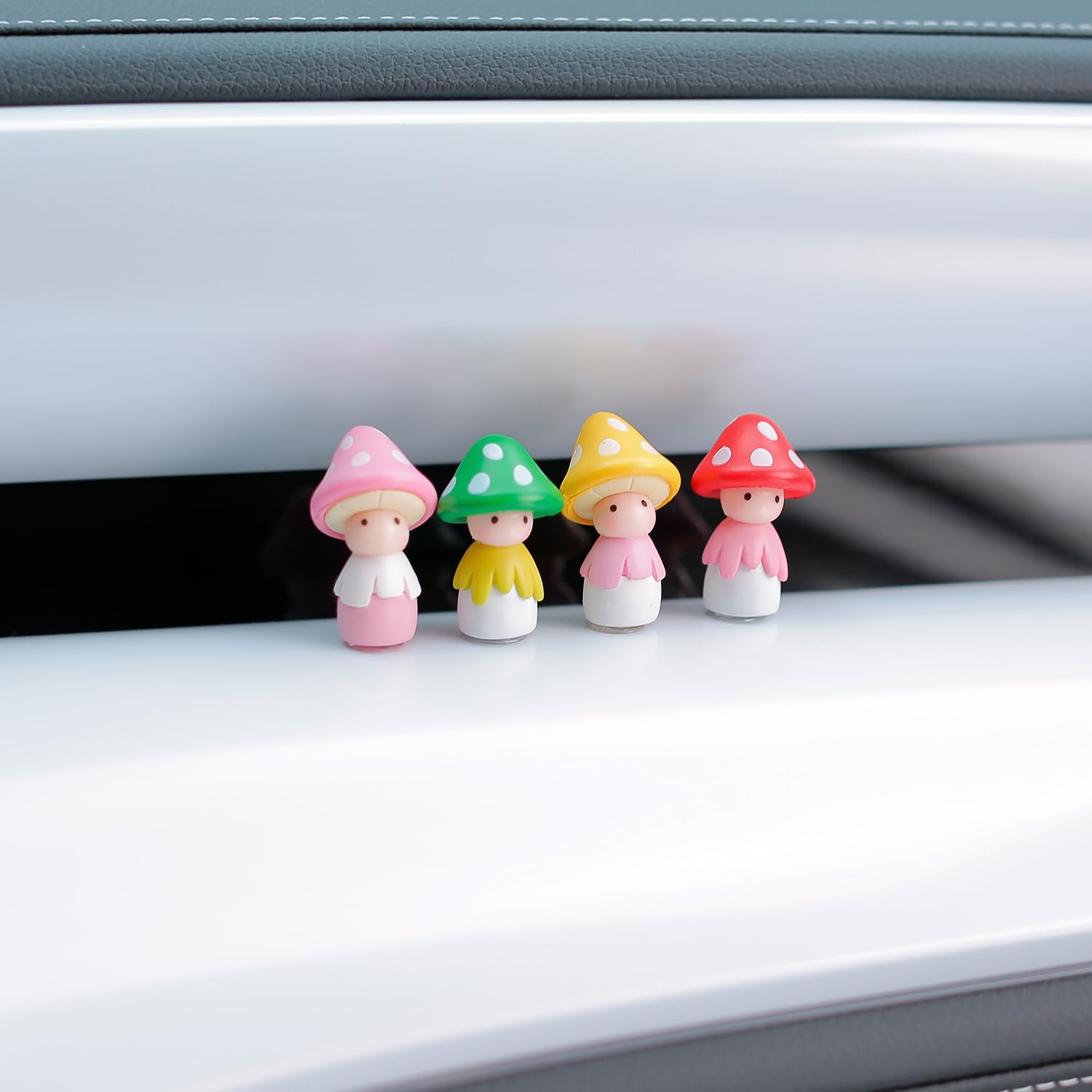 YGMONER Mini Bunny Frigurines Dashboard Decorations Pumpkin Ghost Rabbit Car Interior Decor Pack of 5 Cute Decoration for Vehicle Room Cake Topper (Bunny)