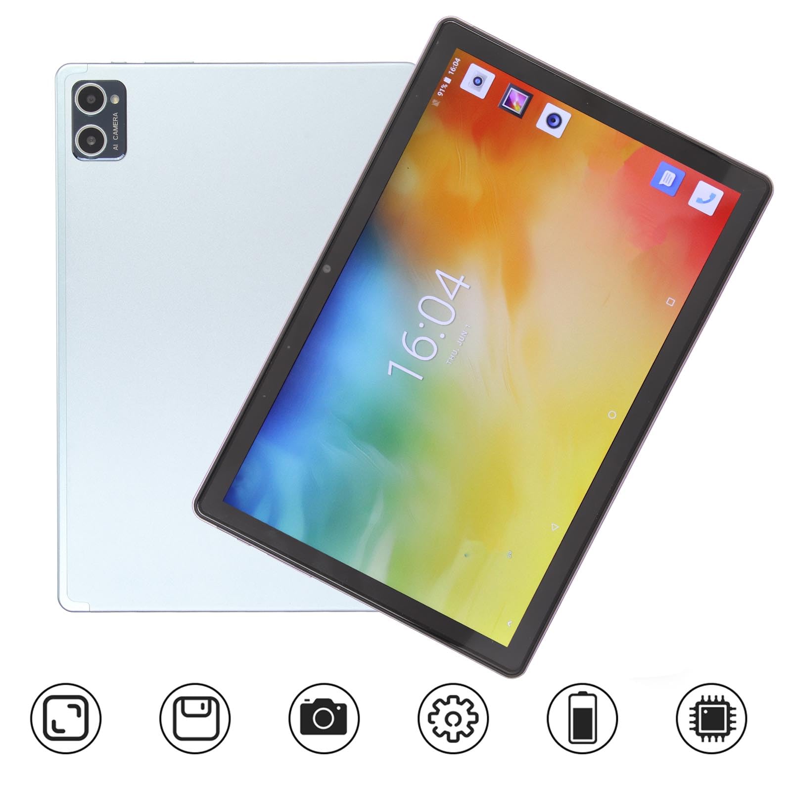 Vikye 10.1 Inch Screen, 10 Core CPU, 12GB RAM 256GB ROM, Dual Camera, 8800mAh Battery,12.0, 2.4G/5G WiFi, BT5.0, GPS, FM (Grey)