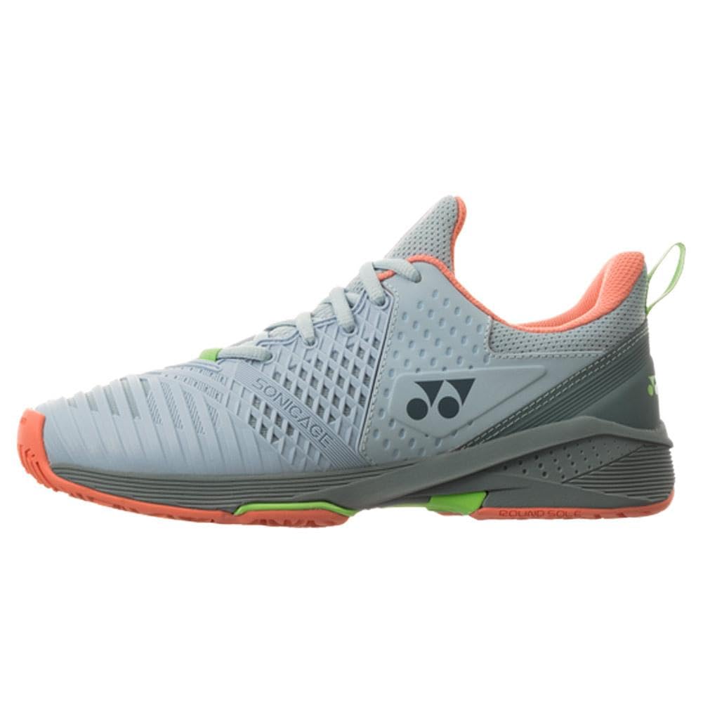 YONEX Women’s Power Cushion Sonicage 3 Tennis Shoes, Grayish Blue/Pink (US Size 8.5)