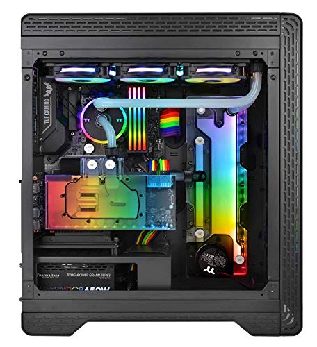 Thermaltake Pacific DP100-D5 Plus 360mm 200ml 16.8 Million Color RGB Alexa/Razer Chroma/5V Motherboard Syncable 6-Port G 1/4" Thread 5-Speed Adjustable D5 Pump Distro Plate Combo CL-W263-PL00SW-A