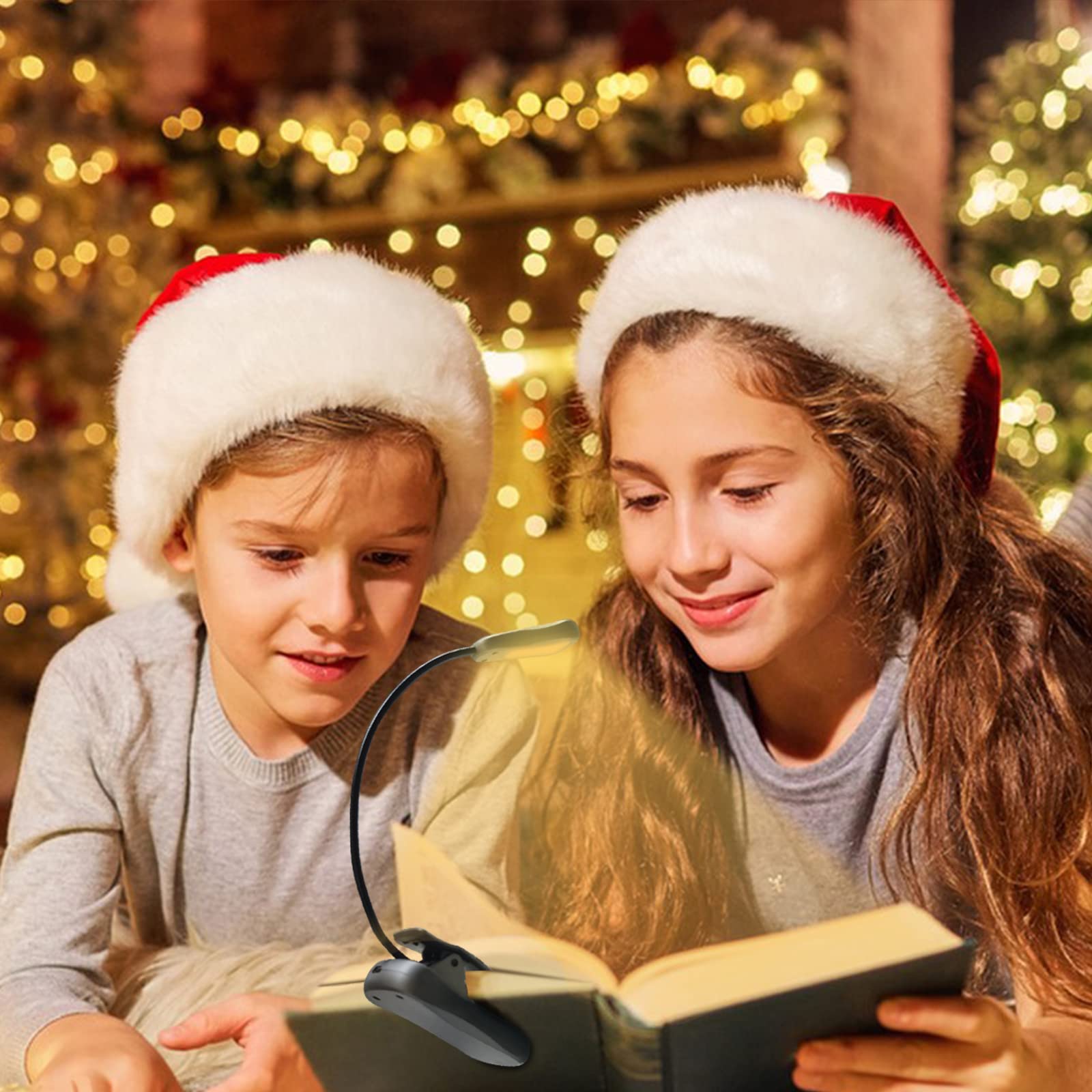 Vekkia/LuminoLite Rechargeable Book Light, Reading Lights for Books in Bed, 3 Colortemperature × 3 Brightness, Clip on Book, Up to 70 Hours Lighting, Great for Readers, Travel (Black)