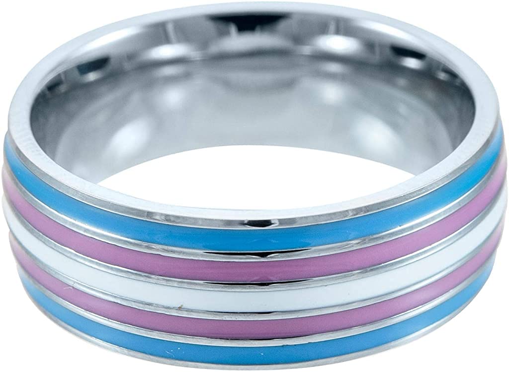 Transgender Stainless Steel Comfort fit ring (8)