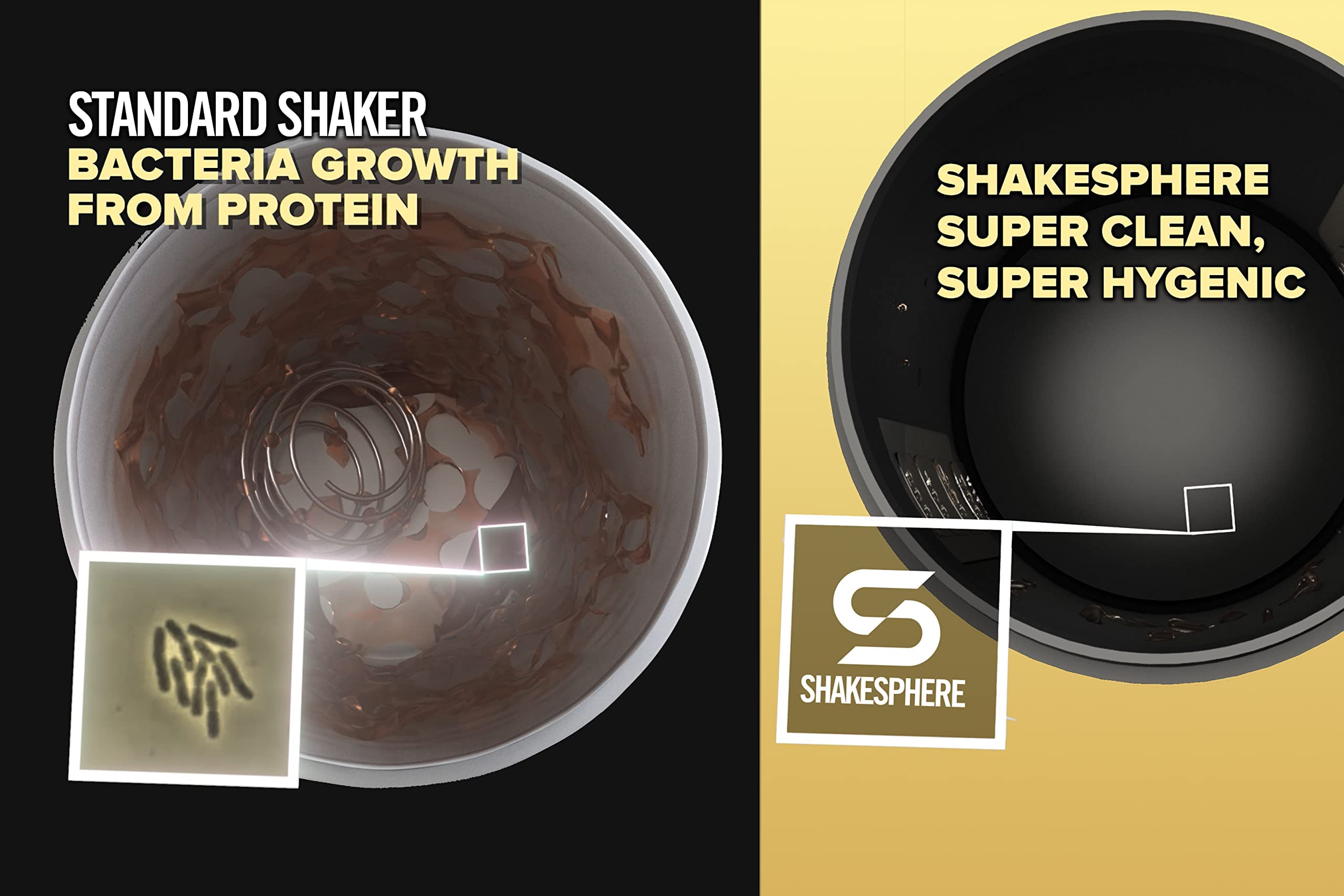 SHAKESPHERE Tumbler Cooler Shaker - Protein Shaker Bottle and Smoothie Cup, 24 oz - Bladeless Blender Cup Purees Raw Fruit with No Blending Ball β Powder Mixer for Pre Workout Gym (Ombre Green)