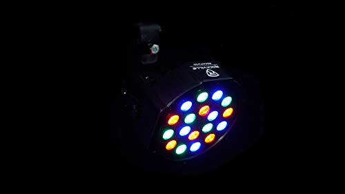 Rockville RockPAR50 LED RGB Compact Par Can DJ/Club DMX Wash Light+Dual Bracket, Black