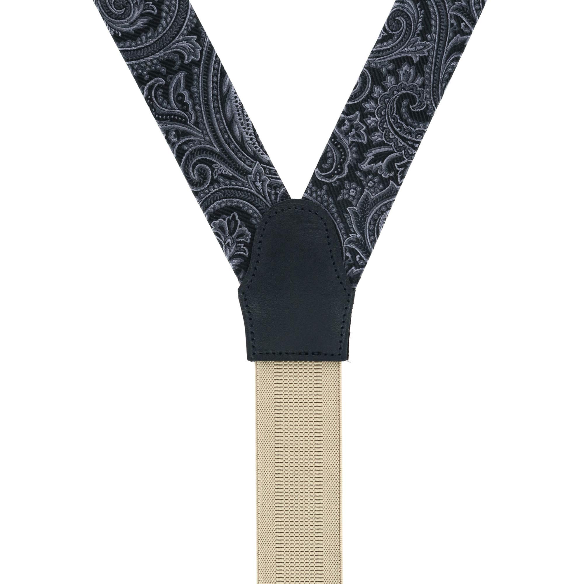 Trafalgar Men's Sobee Silk Button End Braces (Suspenders), Black