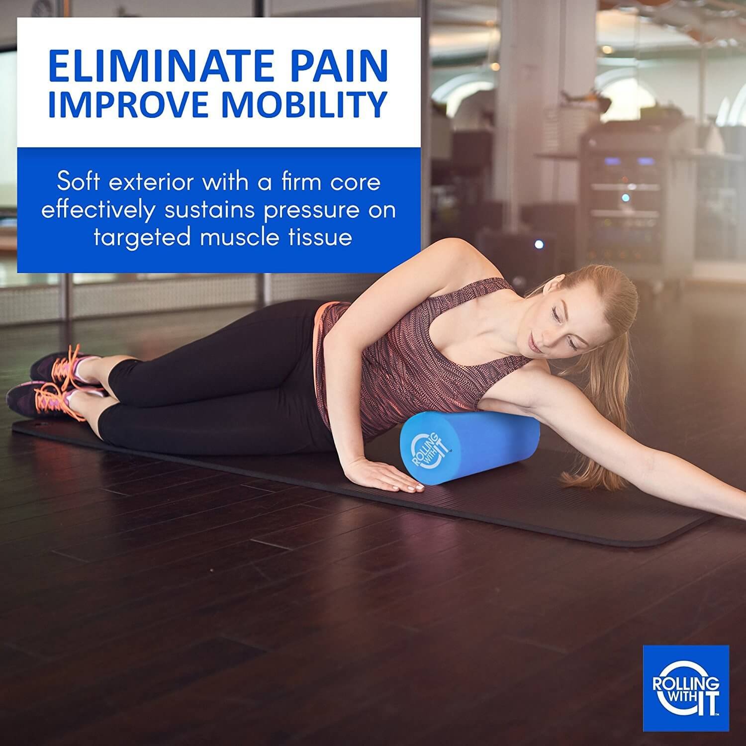 Rolling With It Foam Roller with High Density for Physical Therapy, Muscle Roller for Exercise and Muscle Recovery, Eco-Friendly Back Roller, Firm and Smooth Surface Massage Roller, Size: 13 inches