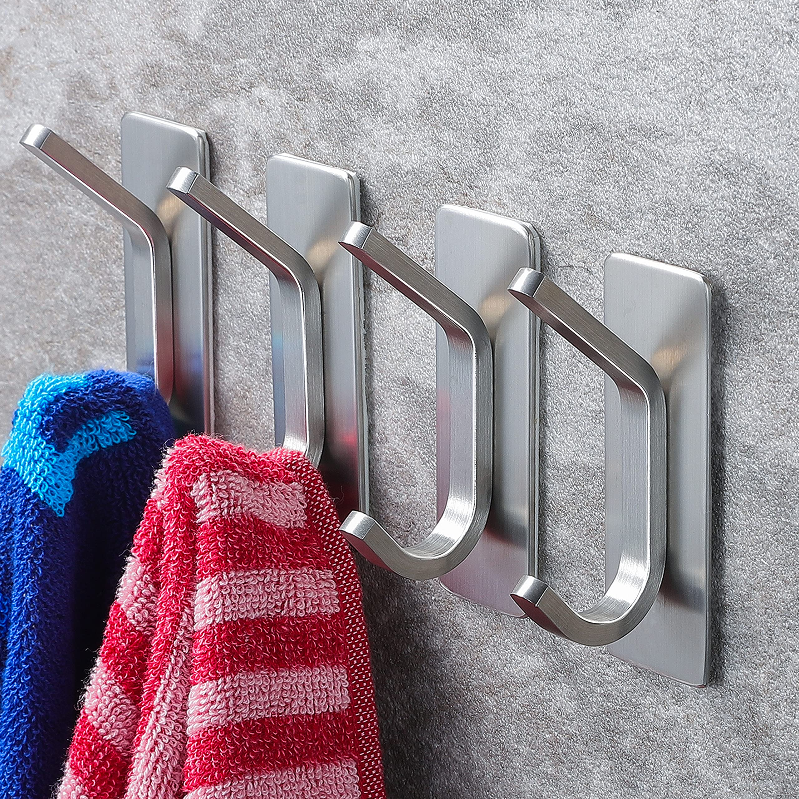 YIGII Towel Hook/Adhesive Hooks + 6 Tier Pot Lid Organizer/Pot Lids Holder