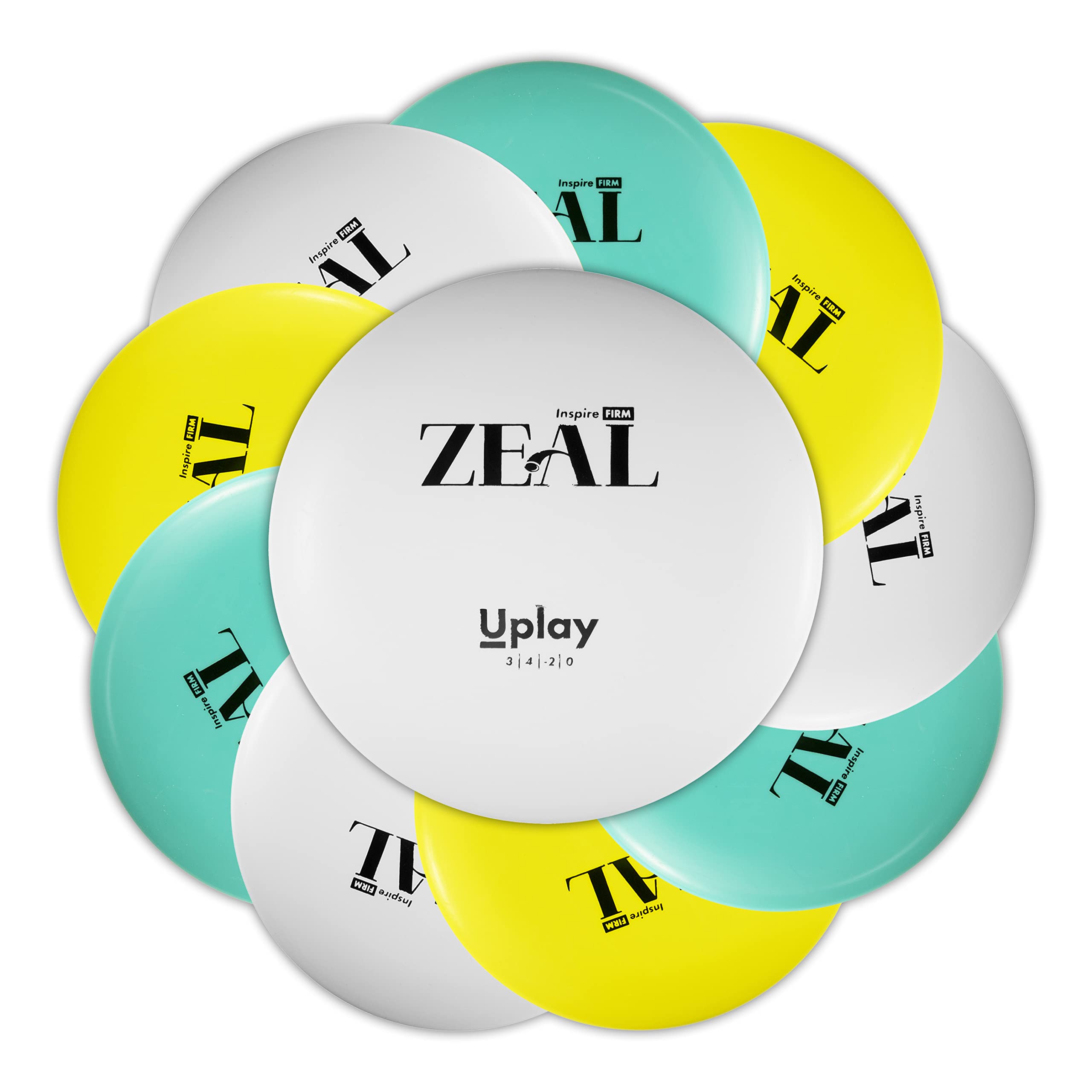 Zeal Disc Golf Putter 10-Pack | Discount Bulk Putter Pack | Colors Vary | Inspire Firm Plastic