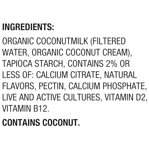 So Delicious Dairy Free Coconut Milk Yogurt Alternative, Unsweetened, Vanilla, Vegan, Gluten Free, Non-GMO, Creamy Plant Based Yogurt Alternative, 24 oz Container