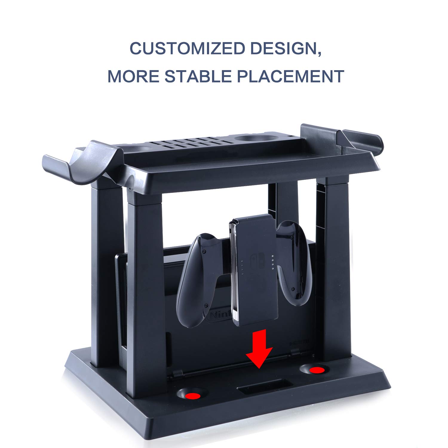Storage Stand for Nintendo Switch, Storage Stand Controller Holder for Nintendo Switch Accessories and 2 Poke Ball Plus Controllers