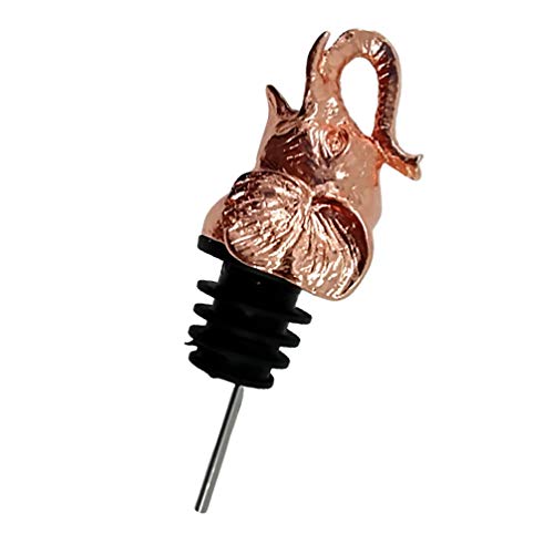 Yarnow Elephant Wine Pourer, Animal Wine Pourer Liquor Pour Spouts Bottle Pourer for Christmas for Bar Party Restaurant (Rose Gold)