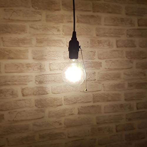 Solar Shed Light EDDIE for Garden Patio/Garage/Storage Room/Ceiling Light, 26ft (8m) Cable, Pull Chain On/Off, Warm White LED, Day Night Use