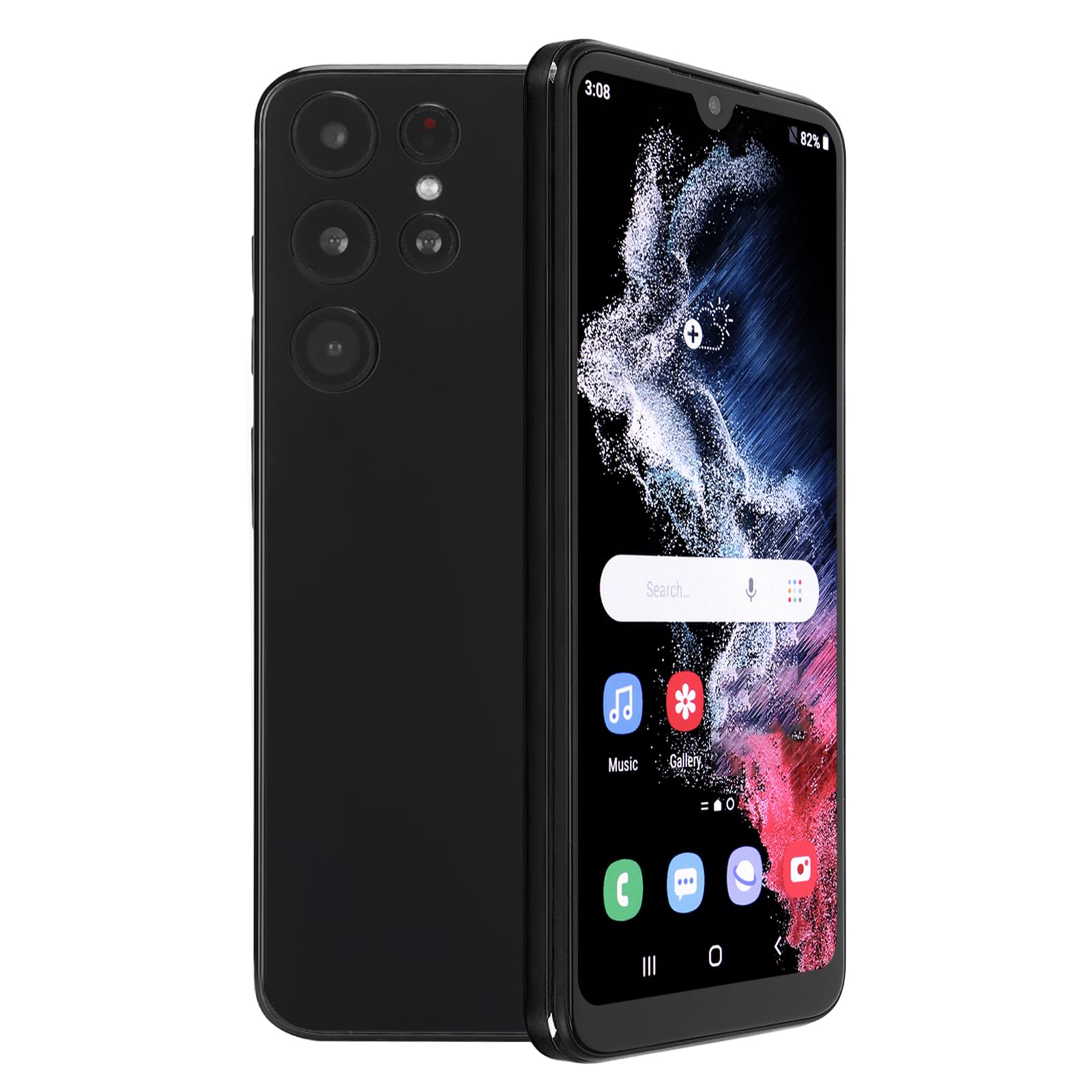 VINGVO 6.3 Inch Mobile Phone, 16MP 8MP Camera S23 Ultra 6.3 Inch Smartphone GPS Navigation Black for Daily Life (US Plug)