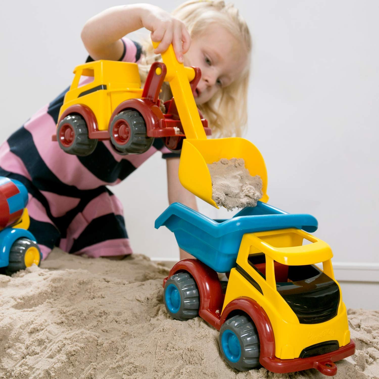 Viking Toys Mighty Digger Truck - Large 11" Toy Construction Vehicle with Working Scooper, for Kids Ages 1 Year and Up