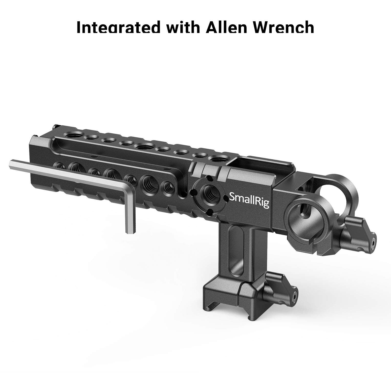 SmallRig NATO Top Handle with 15mm Rod Clamp,Locating Pins for Arri and Cold Shoe Handlegrip - 2027