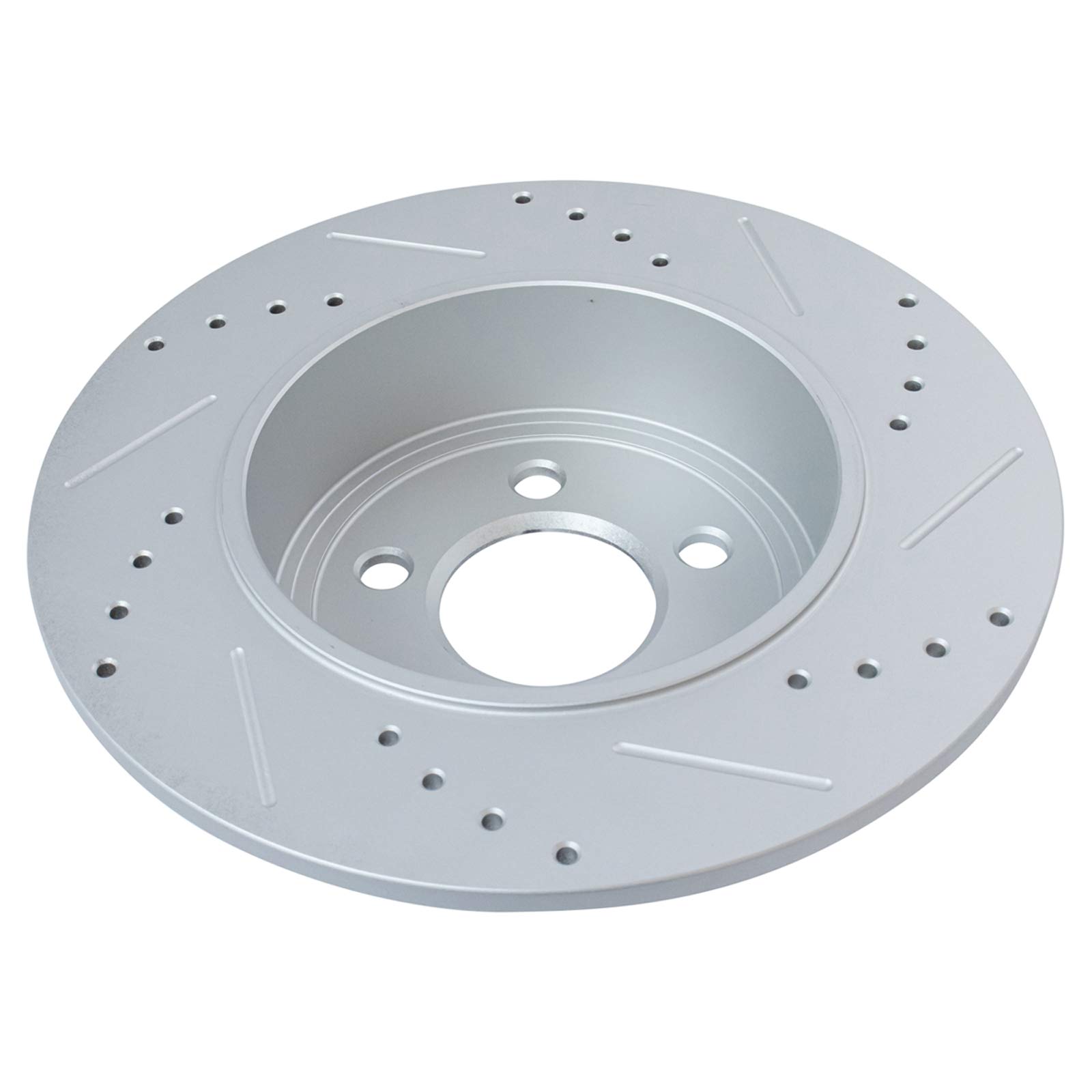 Rotor & Brake Pad Ceramic Performance Drilled Slotted Front & Rear Kit