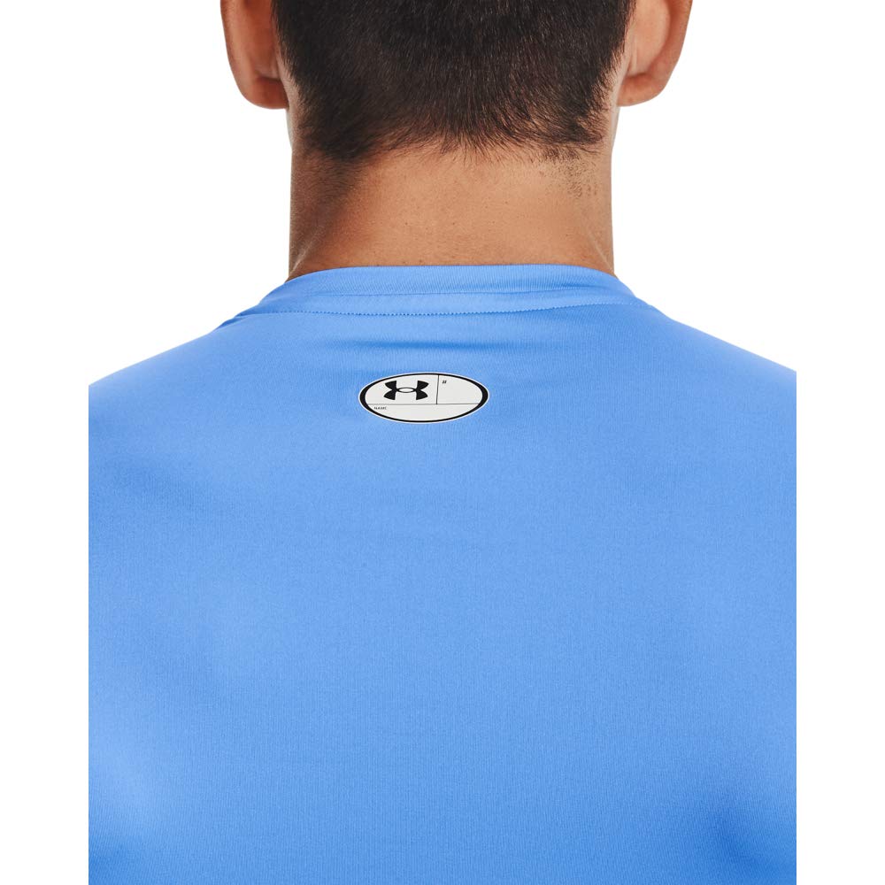 Under Armour Men's Armour HeatGear Compression Short-Sleeve T-Shirt , Carolina Blue (475)/White, Medium