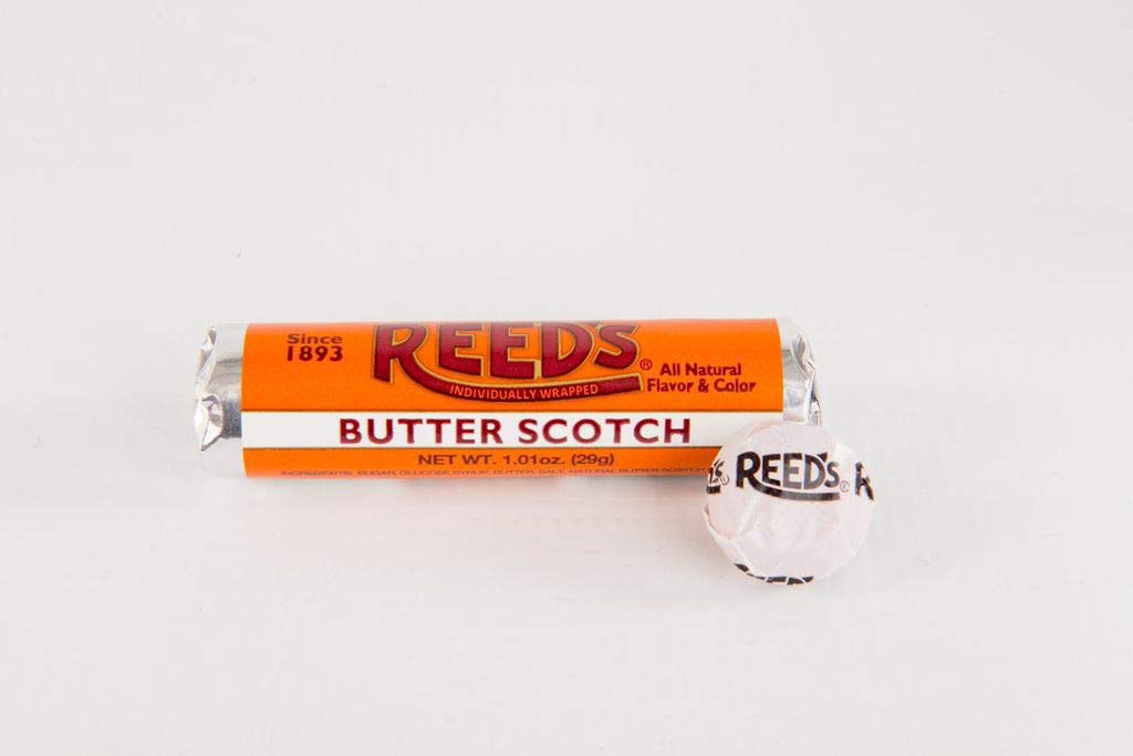 Reed’s Butterscotch Candy Rolls | Traditional Butterscotch Hard Candy | Creamy And Buttery Old-Fashioned Butterscotch Candy Brought To You By Iconic Candy | 24 Count