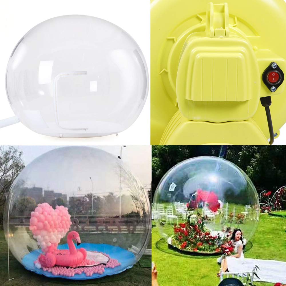 Transparent Inflatable Bubble Tent Luxury Single Tunnel Bubble House Dome Greenhouse Tent with Blower 110V 300W for Outdoor Family Camping Backyard Party Festivals Stargazing (Style 3)