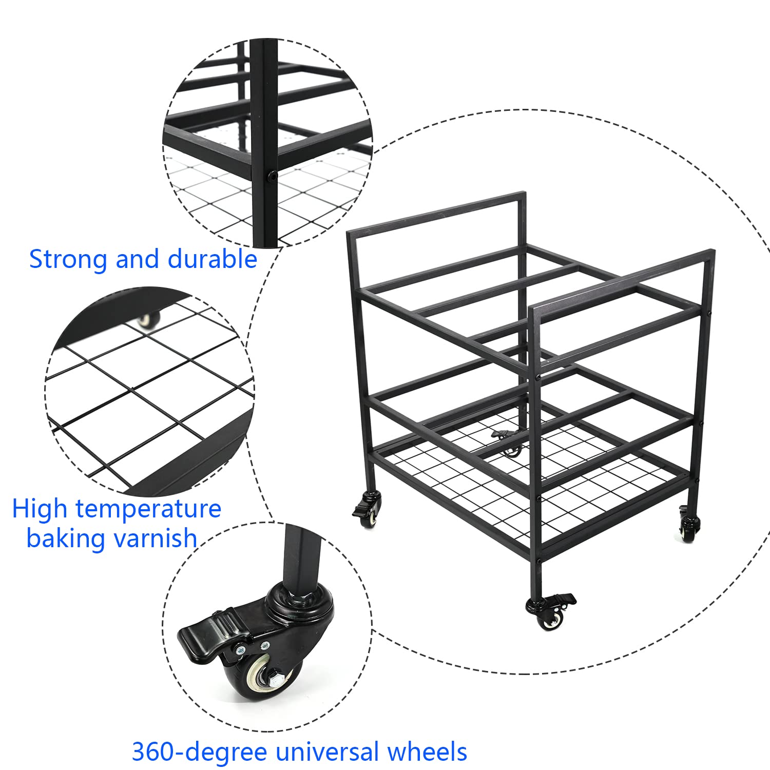 Yoga Mat Storage Racks Multi-Layer Yoga Mat Holder,Dumbbells Kettlebells Foam Roller Cart Home Gym Storage Rack Towel Storage Workout Equipment Storage Organizer with Wheels for Gym Workout Equipment