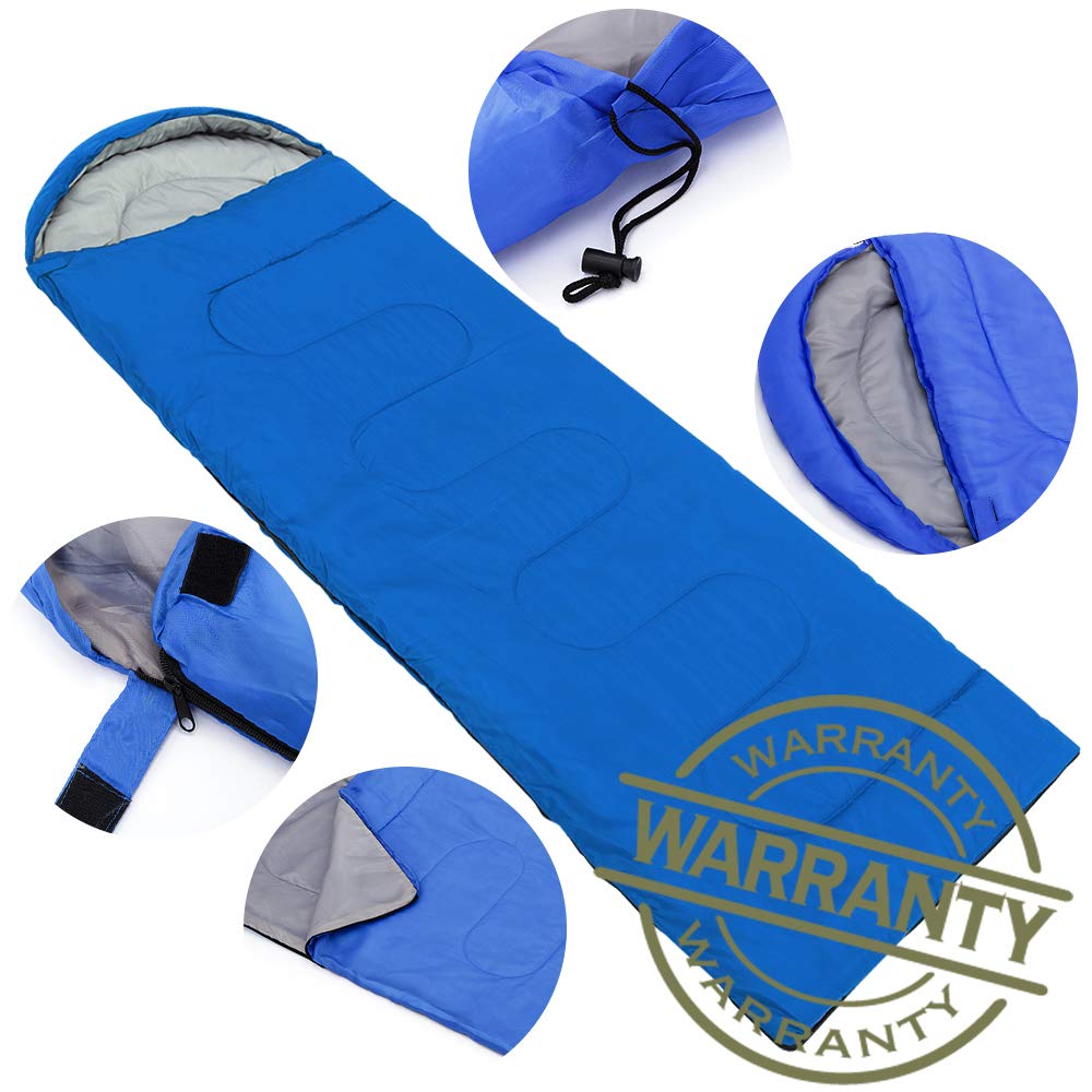 Sleeping Bag, Envelope Portable and Lightweight for 2-3Season Camping, Hiking, Traveling, Backpacking and Outdoor Activities